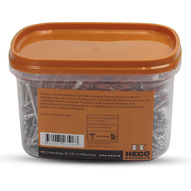Trallskruv Invisible till Heco Decking Tool, 4,2 x 60 mm | Clas Ohlson